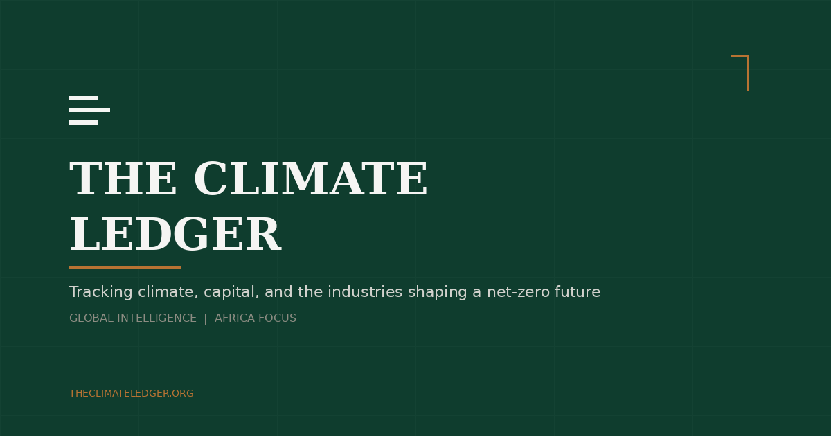 The Climate Ledger | Intelligence Dashboard | June 2026